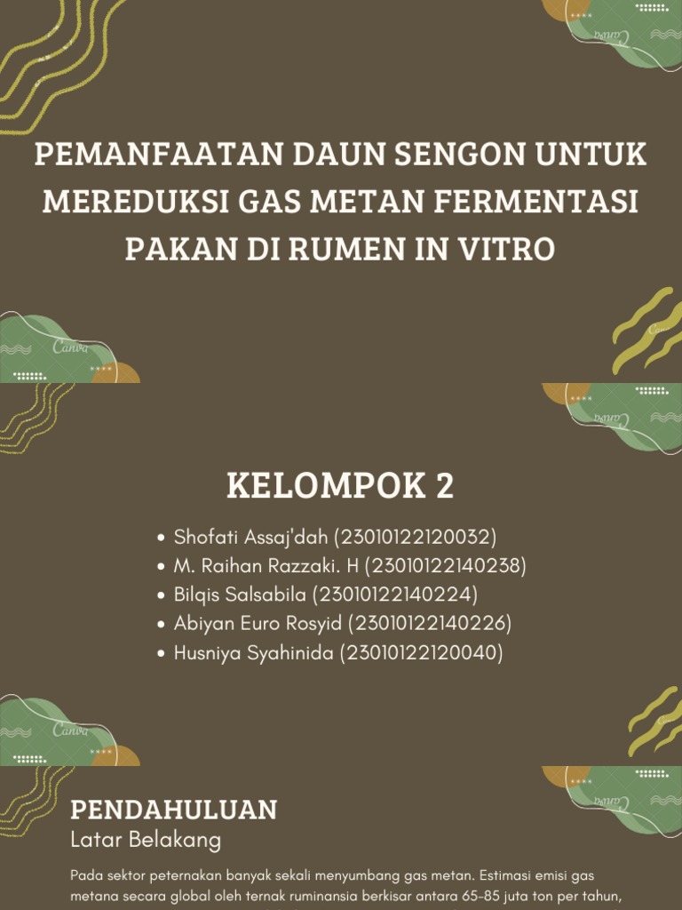 Daun Sengon untuk Reduksi Gas Metan Ruminansia | PDF