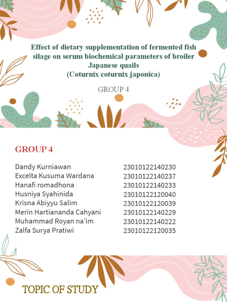 Fermented Fish Silage Effects on Quails | PDF | Alanine Transaminase ...