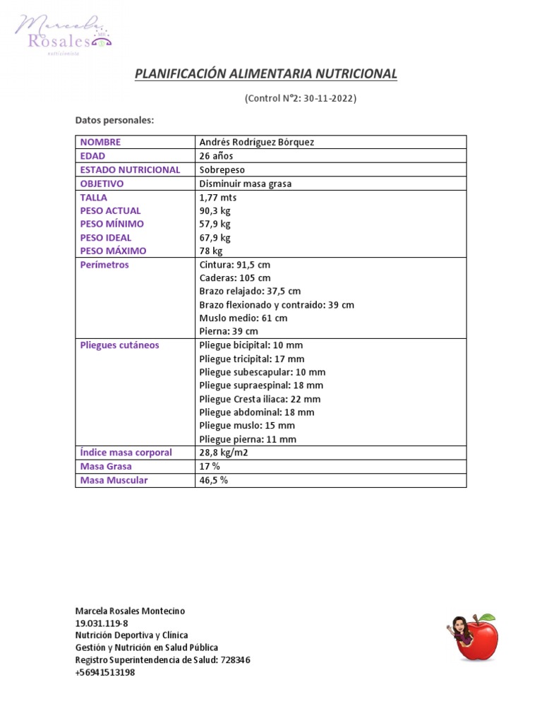 Plan alimentario para bajar peso | PDF | Nutrición | Dieta y nutrición