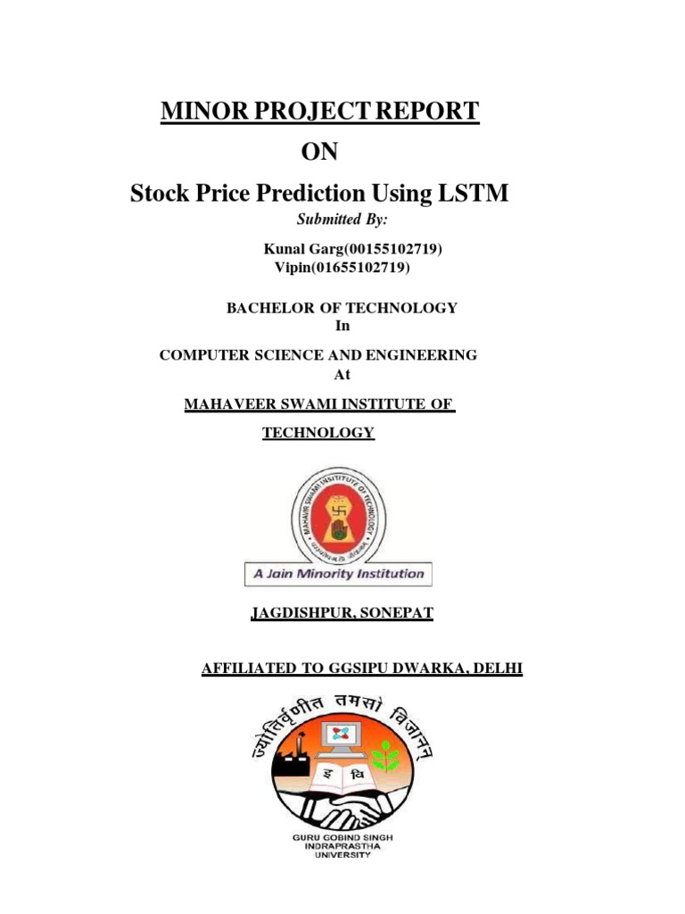 Stock Price Prediction Using LSTM | PDF | Artificial Neural Network | Stocks