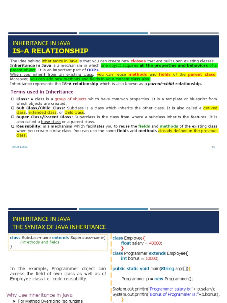 Java Opp Programming 7 Pdf Inheritance Object Oriented Programming Class Computer 8318