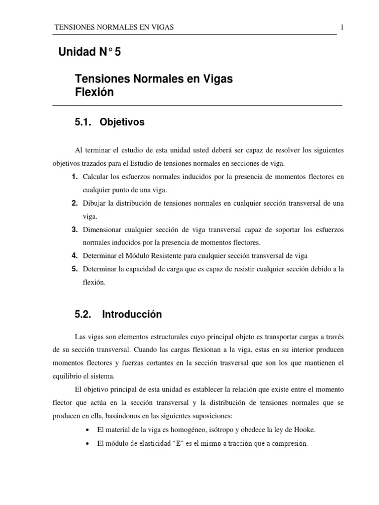 Unidad 5a | Descargar gratis PDF | Viga (Estructura) | Doblar
