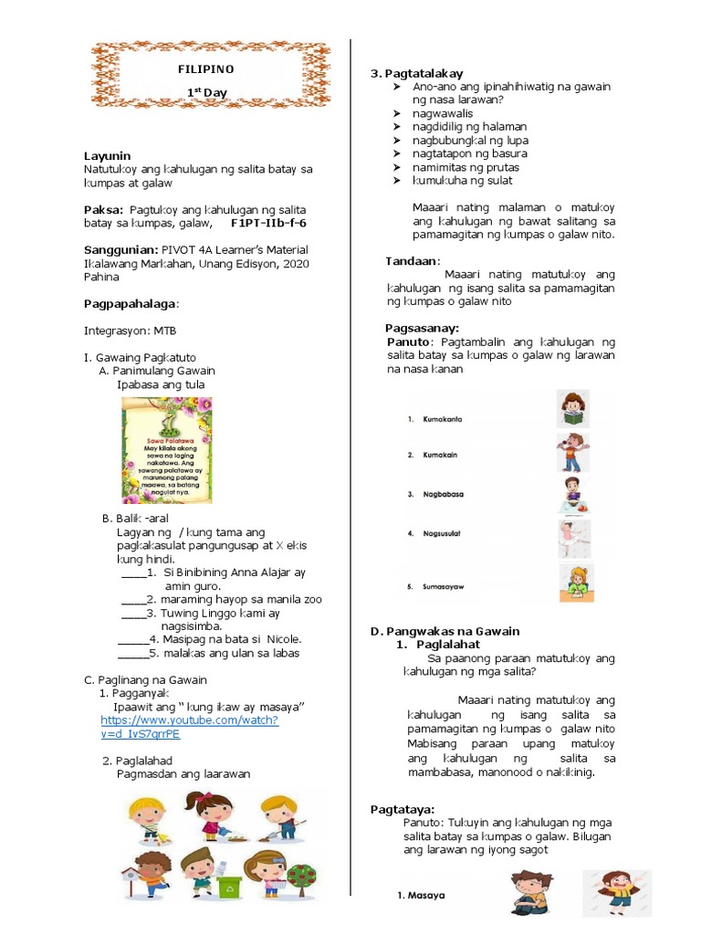 q2 Week 4 Filipino Melc | PDF