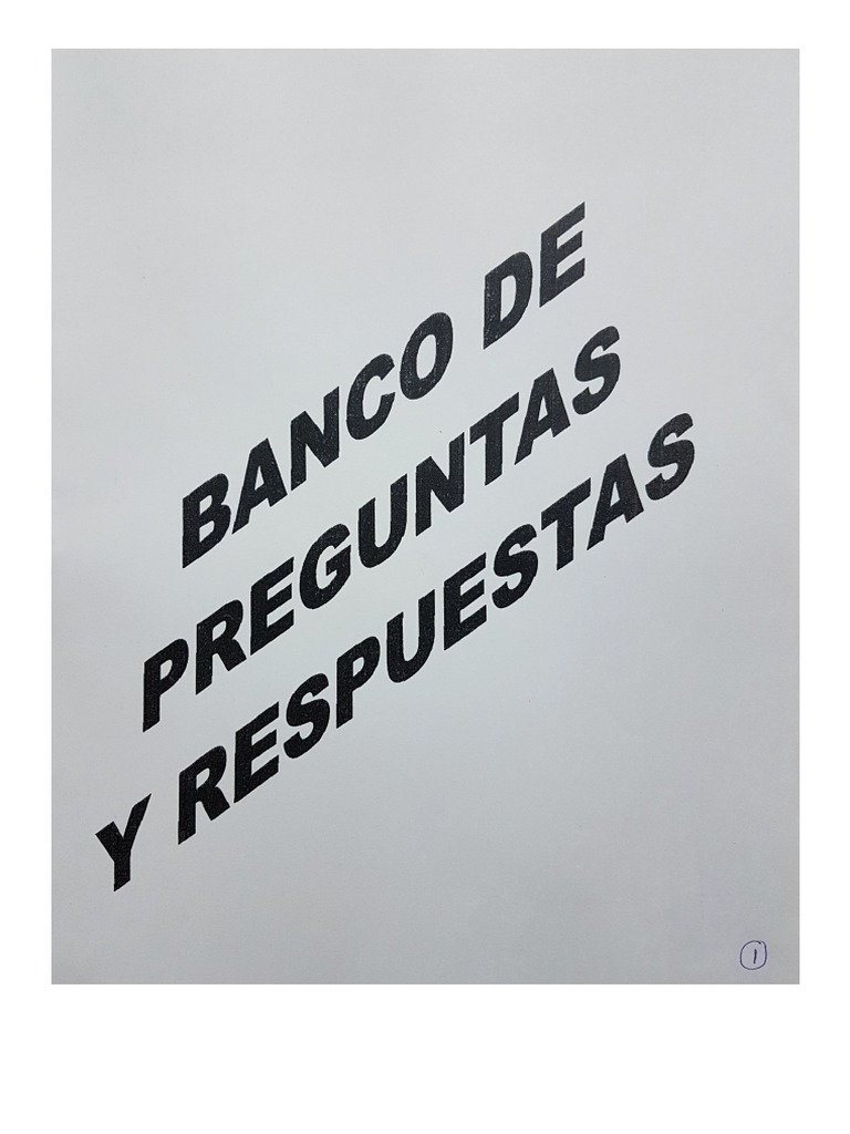 Banco de Preguntas y Respuestas | PDF