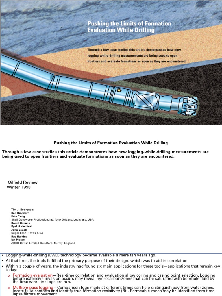 Evaluating Formations in Real-Time with Advanced Logging-While-Drilling ...