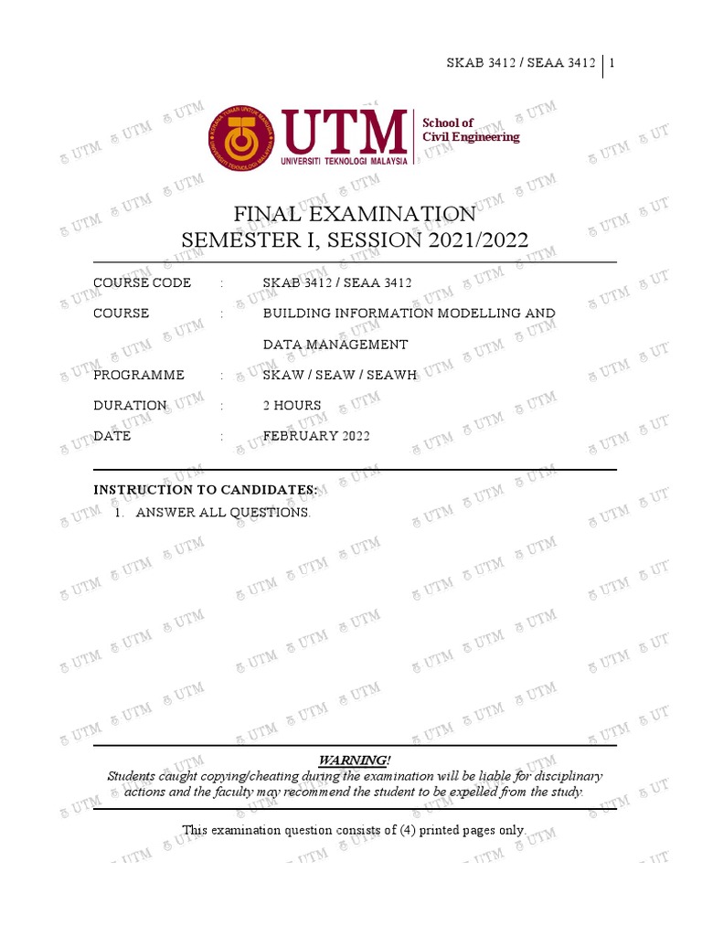 BIM Data Management Final Exam Questions | PDF | Building Information ...