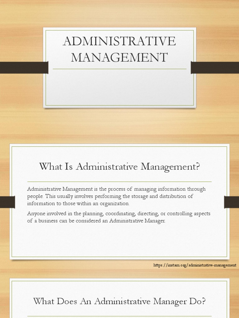 Administrative Management | PDF | Business | Behavioural Sciences