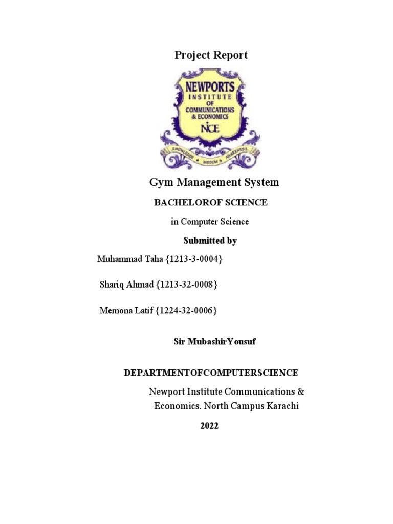 OOP - Project (Gym Management) | PDF | Gym | Software Development