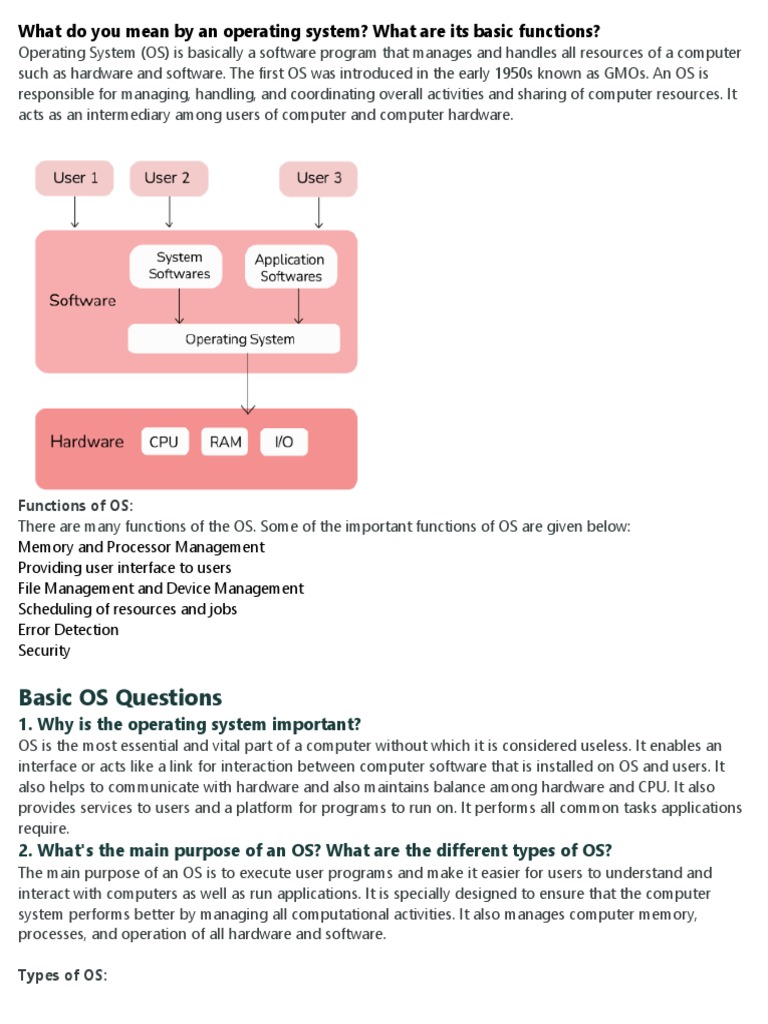 Operating System (Questions) | PDF | Kernel (Operating System) | Process (Computing)