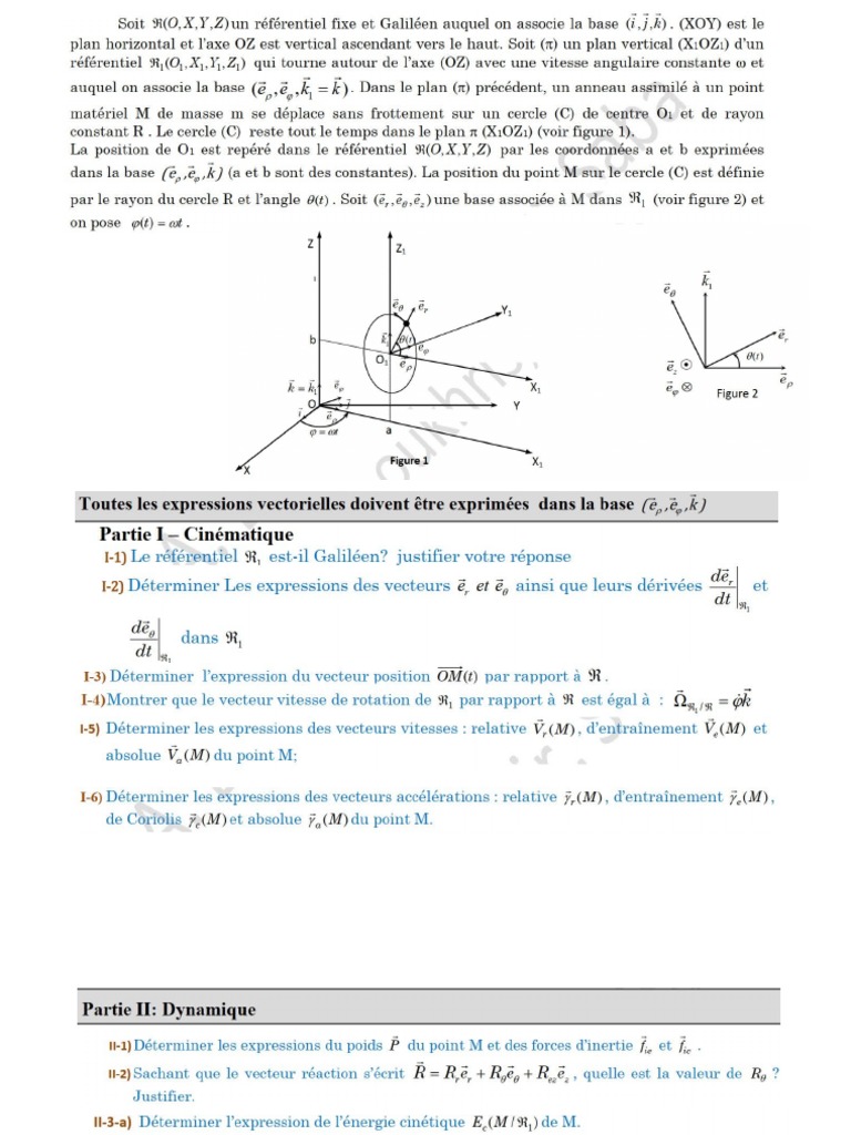 Exercice Mecanique | PDF