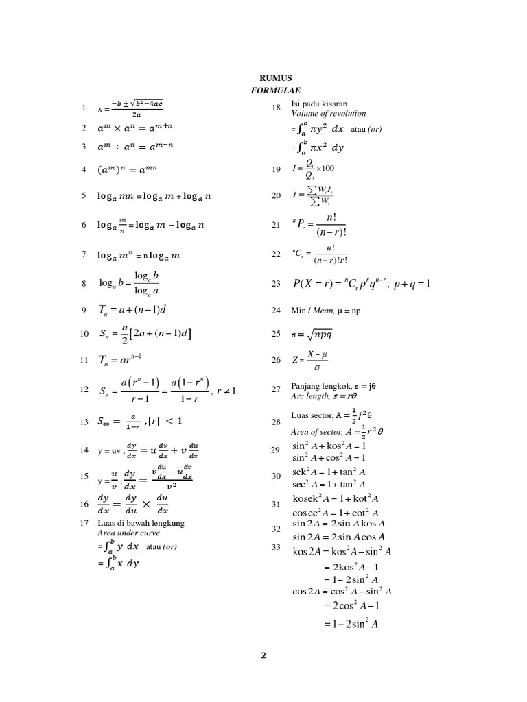 (Addmath) K1 Trial Melaka 2022 | PDF
