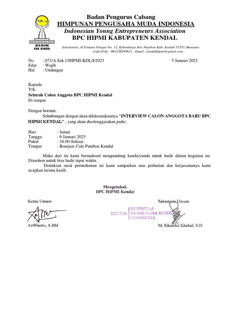 Undangan Interview | PDF