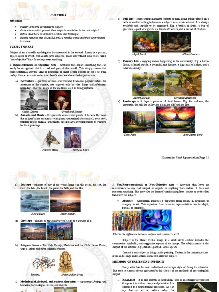 Chapter 4 Art Appreciation | PDF | Abstract Art | The Arts