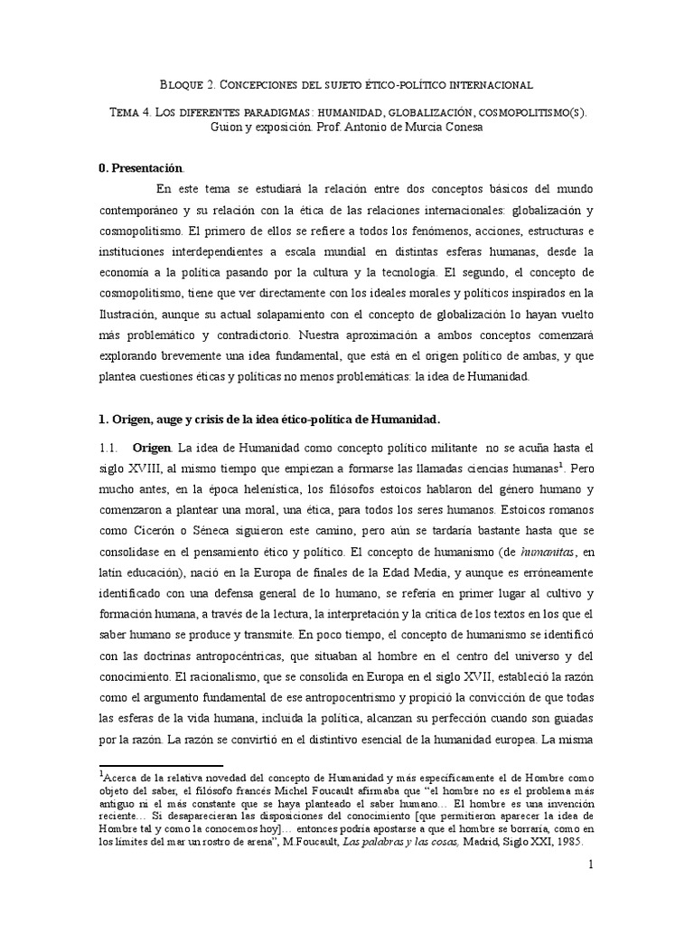Exposición Tema 4 | PDF | Cosmopolitanismo | Globalización