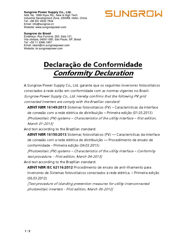 06-Certificado de Conformidade | PDF
