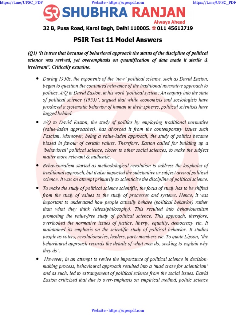 Overlapping Consensus and the Post-Behavioral Approach to Political ...