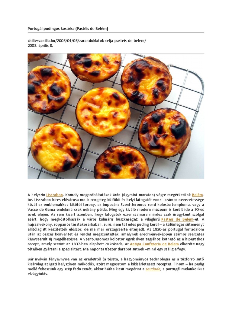 Portugál Pudingos Kosárka | PDF