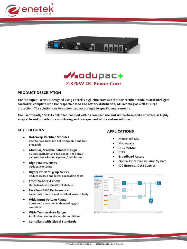 Enetek 2.32kW Rectifier Module Overview | PDF | Rectifier | Electric ...
