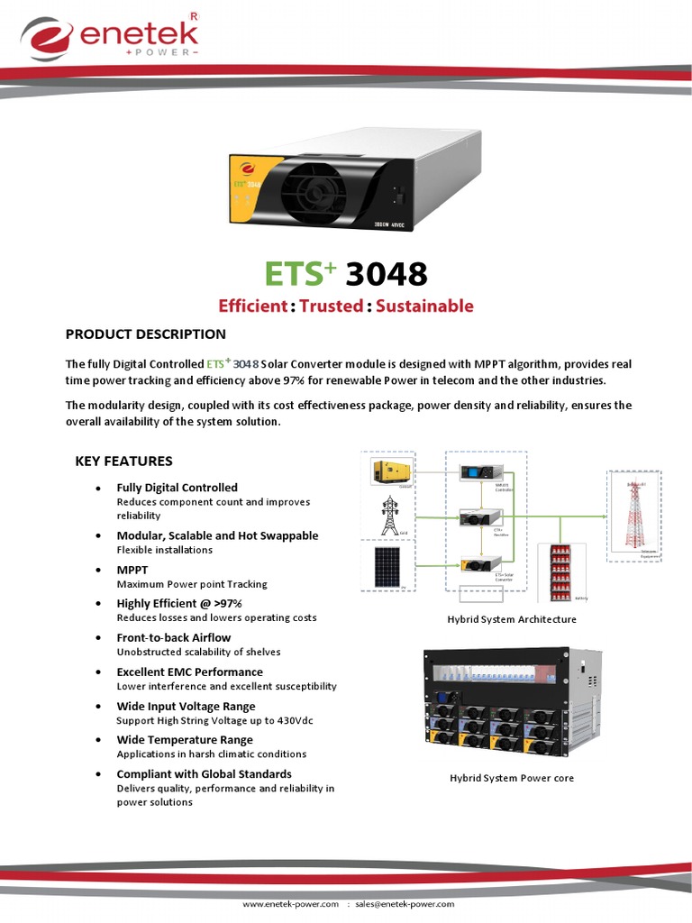 ETS+3048 (3000W) Solar Converter Module Rev00 | PDF | Electrical ...