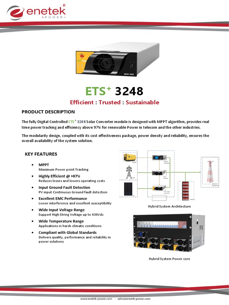 ETS+3248 (3200W) Solar Converter Module Rev00 | PDF | Computer ...
