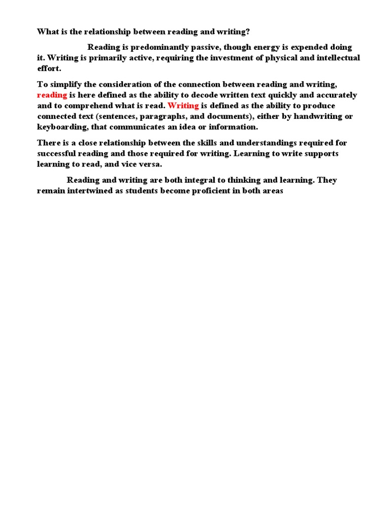 Reading Writing Connection | PDF