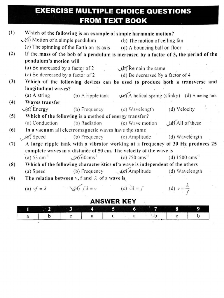 10th Physics Chapter 1 Mcqs | PDF