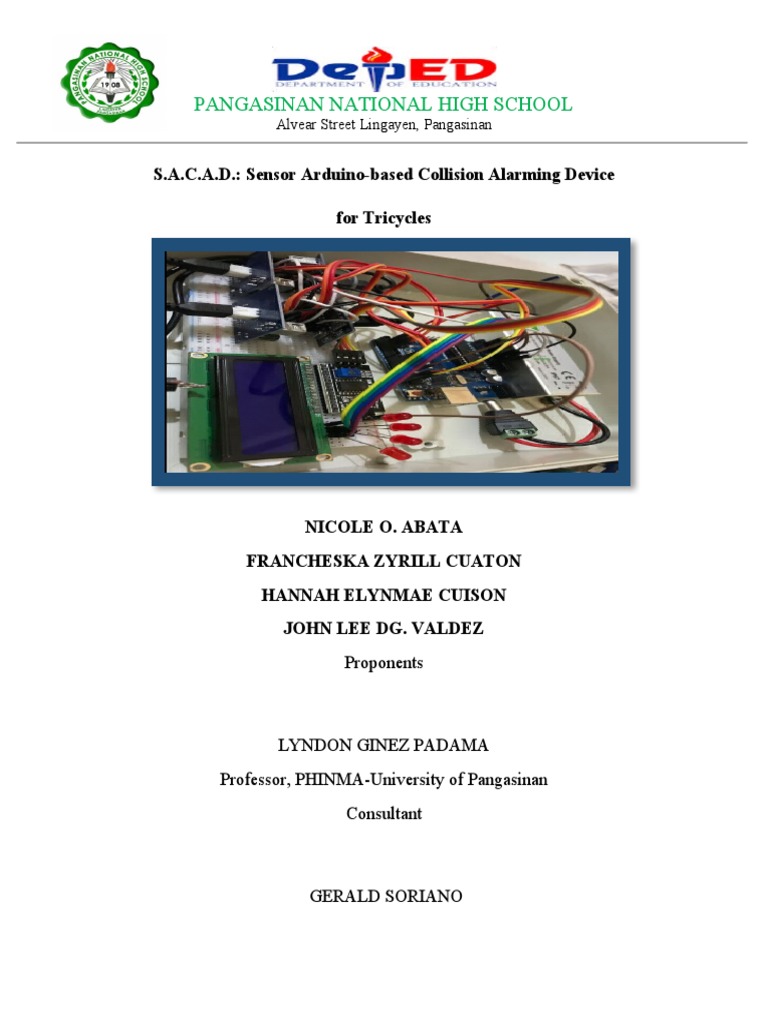 SACAD: Sensored Arduino-Based Collision Alarming Device For Tricycles ... SACAD: Sensored Arduino-Based Collision Alarming Device For Tricycles ...