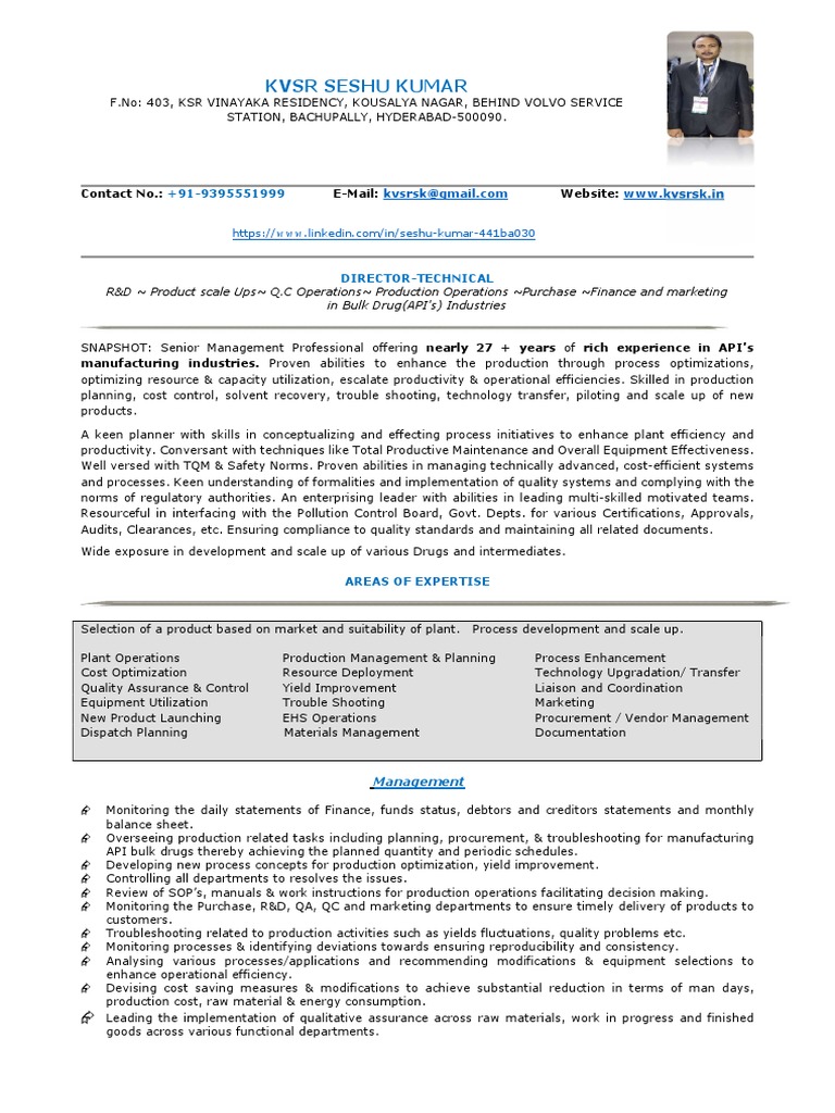 Seshu Profile | PDF | Quality Assurance | Audit