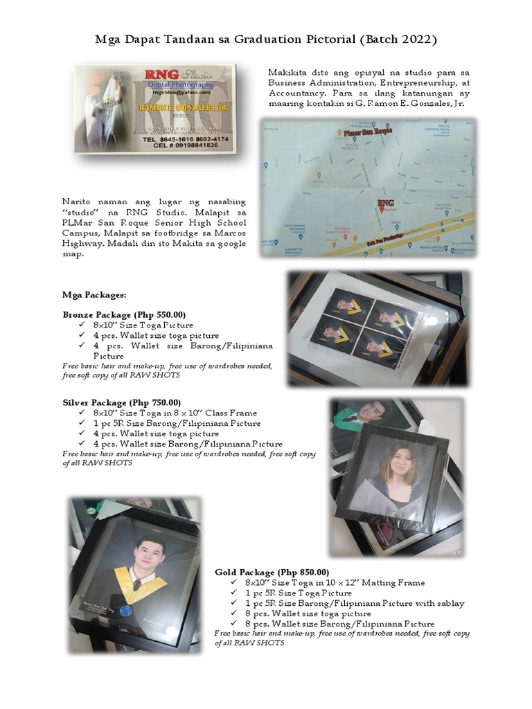 Graduation Pictorial Packages 2022 | PDF | Home & Garden