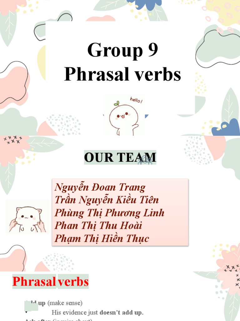 Phrasal Verbs Group9 Recovered 1 1 Autosaved | PDF