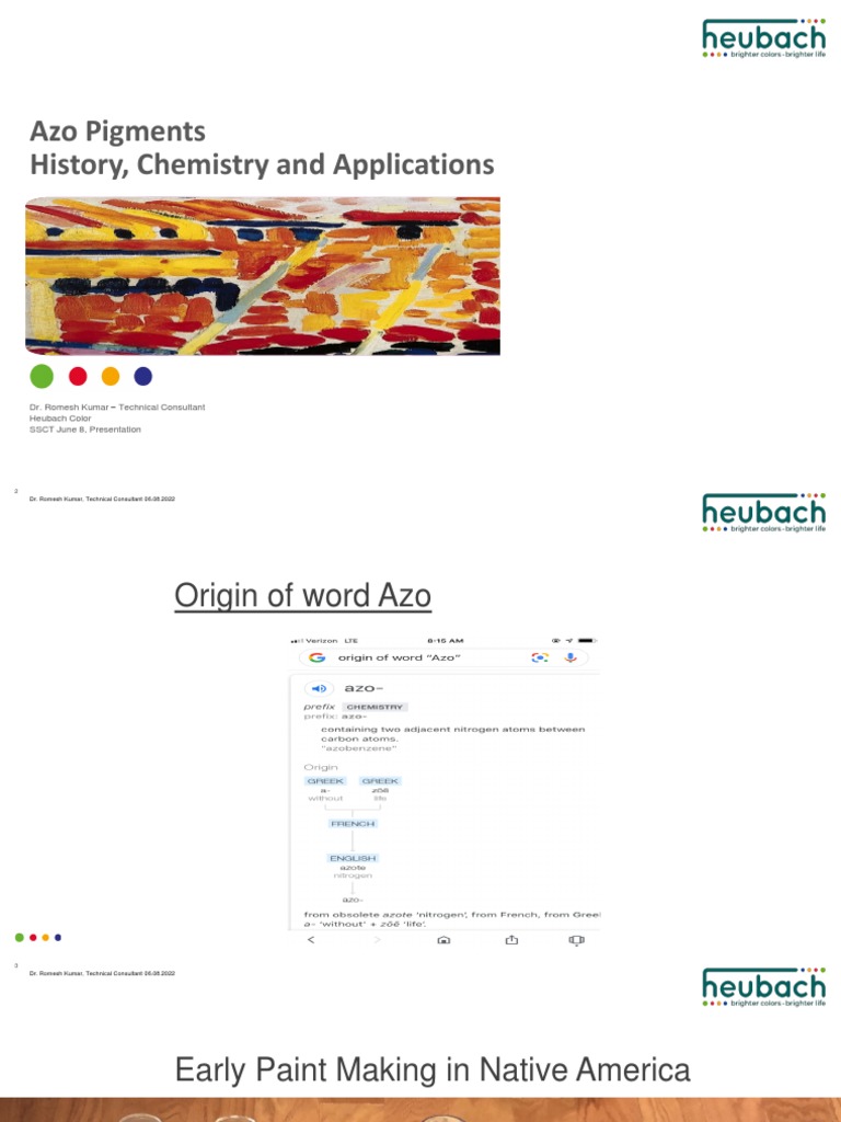 SSCT June 2022 Azo Pigments History Chemistry Applications | PDF ...