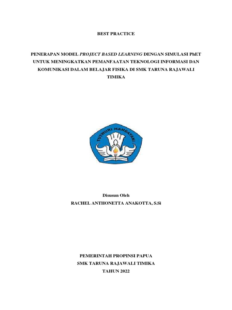 Best Practice Tik-PPG DALJAB K2 UNIPA-Rachel A Anakotta, S.Si | PDF