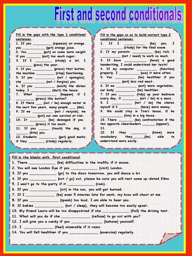 Fill in the gaps with conditionals | PDF
