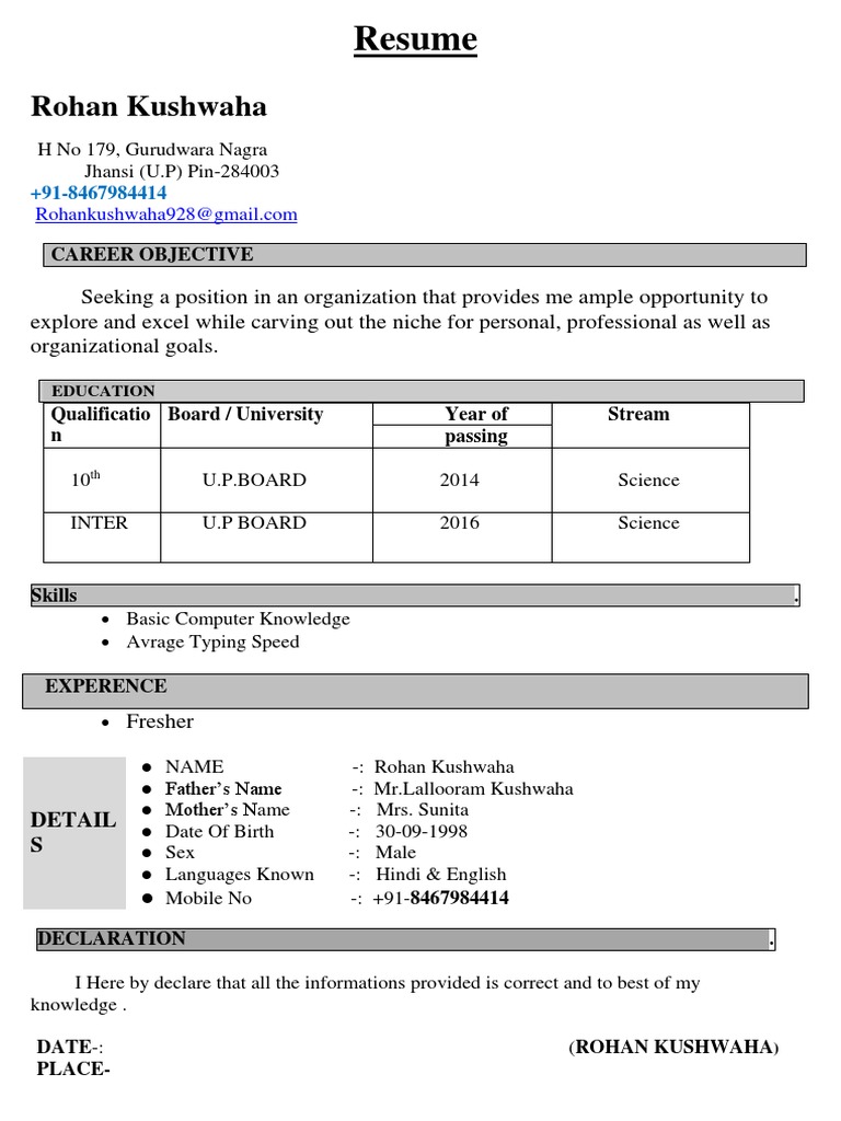 ROHAN RESUME | PDF