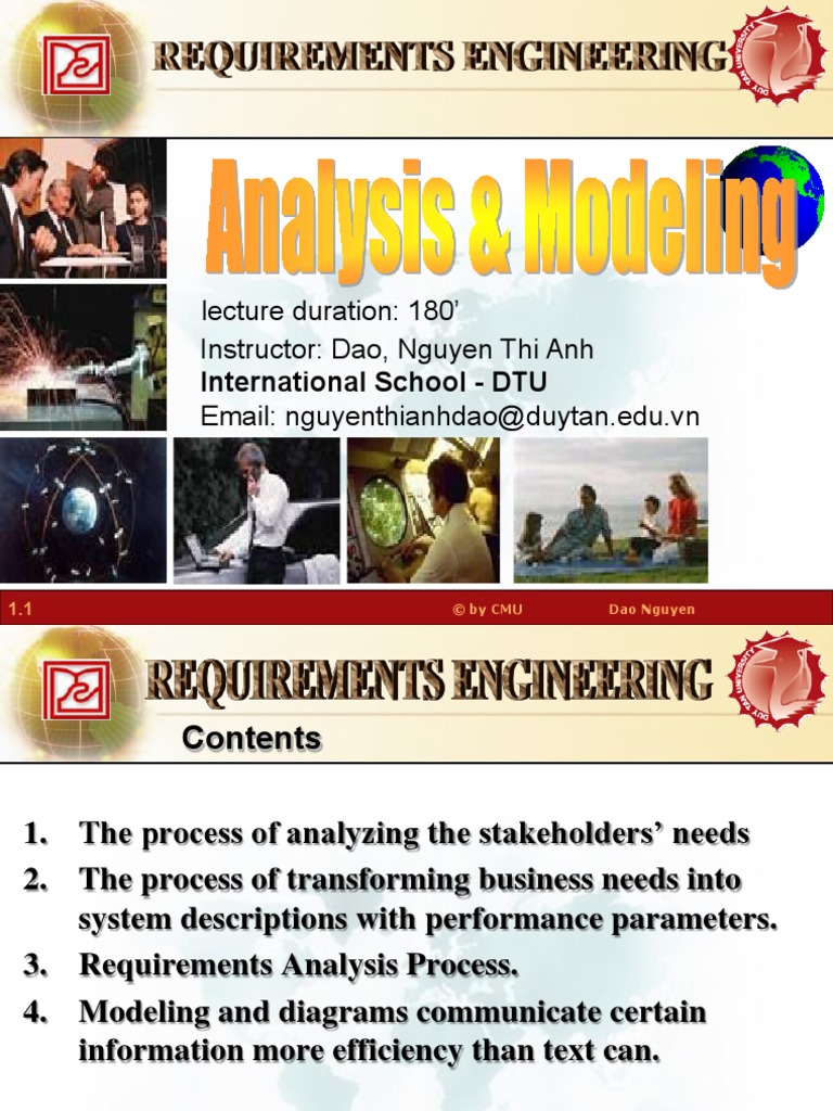 CMU-SE 214 Requirements Engineering - 2022S - Lecture Slides-6 | PDF | Data Model | Use Case