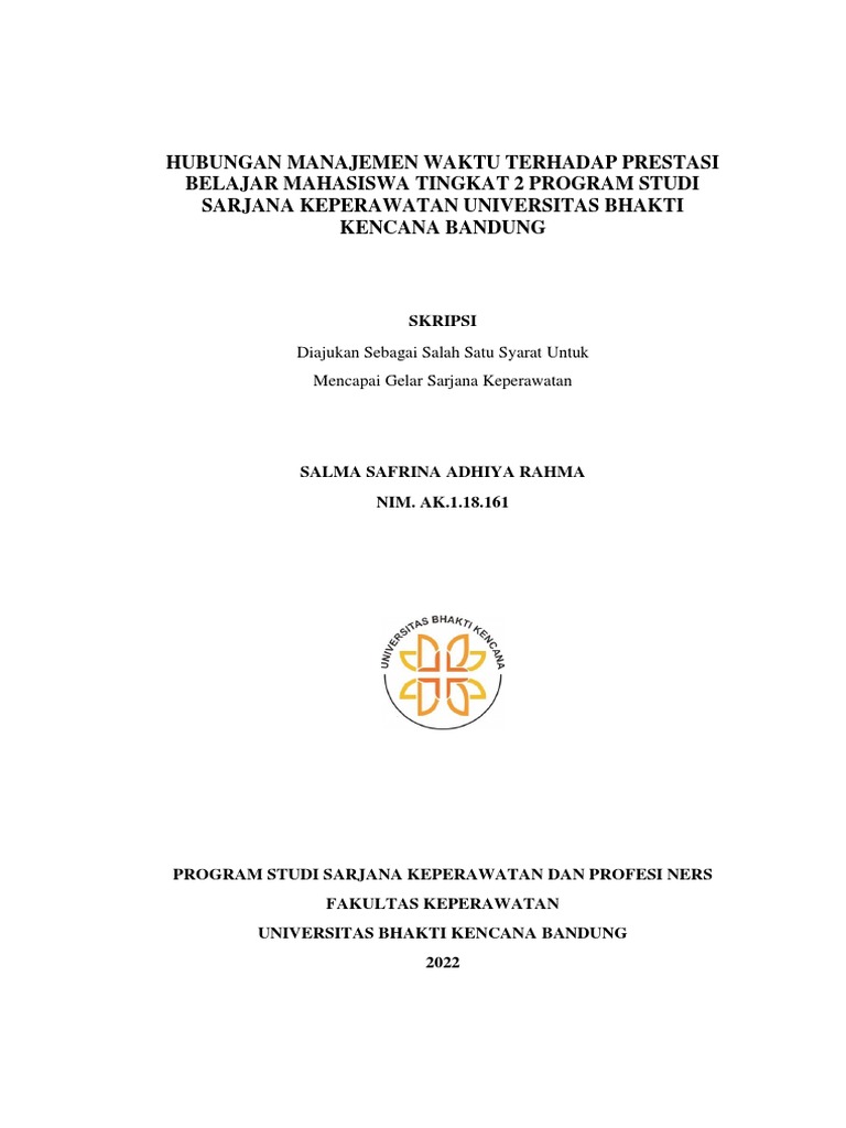 Salma Safrina A.R - Ak118161 - Skripsi Tahun 2022 | PDF | Karier & Perkembangan | Sains & Matematika