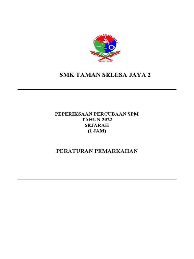 2022 K1 Skema Johor (Trial Skudai) | PDF