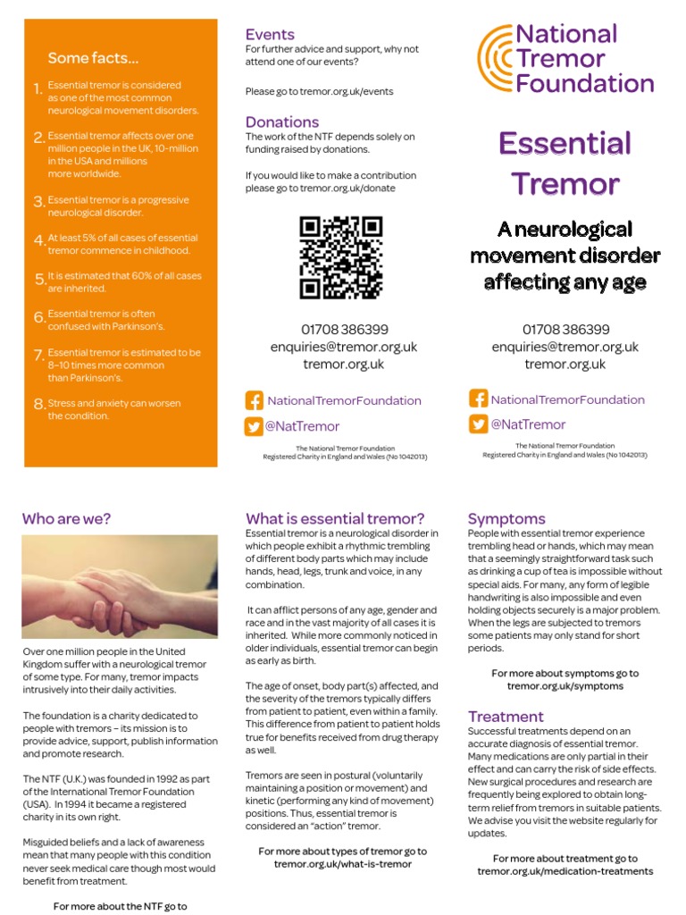 Essential Tremor Pamphlet | PDF | Clinical Medicine | Neuroscience
