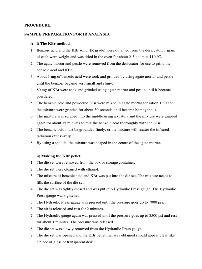 IR Sample Prep Guide for Chemists | PDF | Applied And Interdisciplinary ...