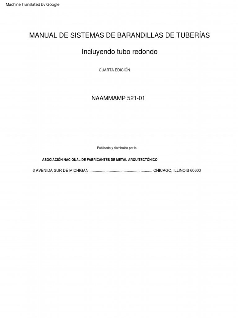 Final NAAMM Pipe Railing | PDF | Acero inoxidable | Cobre