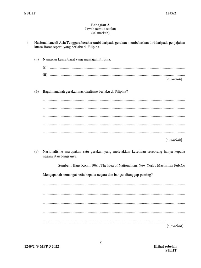 3.2022 k2 Soalan Trengganu (Trial) | PDF