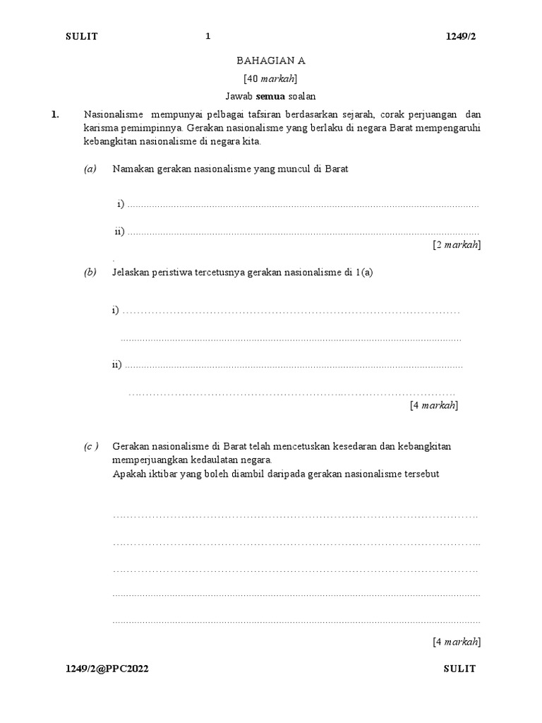 2022 K2 Soalan Johor (Trial Kluang) | PDF