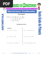 Hojas De Trabajo De Orden De Operaciones Para Sexto Grado