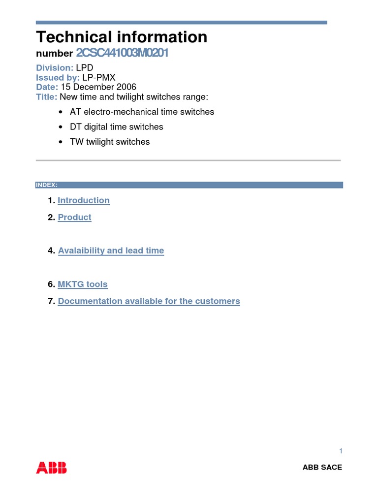 At DT | PDF | Switch | Lighting