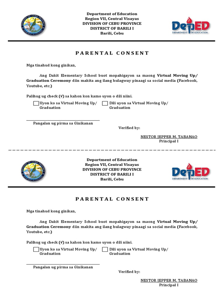 Parents Consent Virtual | PDF