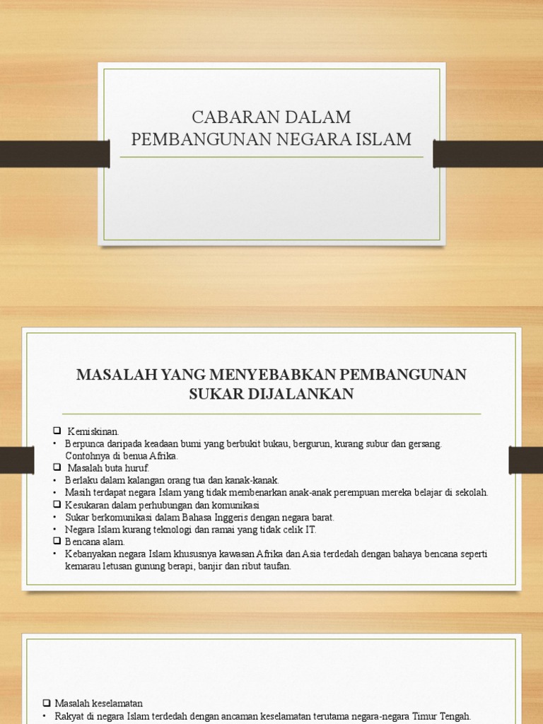 Cabaran DLM Pembangunan Negara Islam | PDF