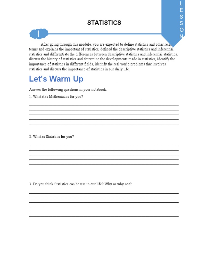 Adv Stats Lessons | PDF | Statistics | Mean