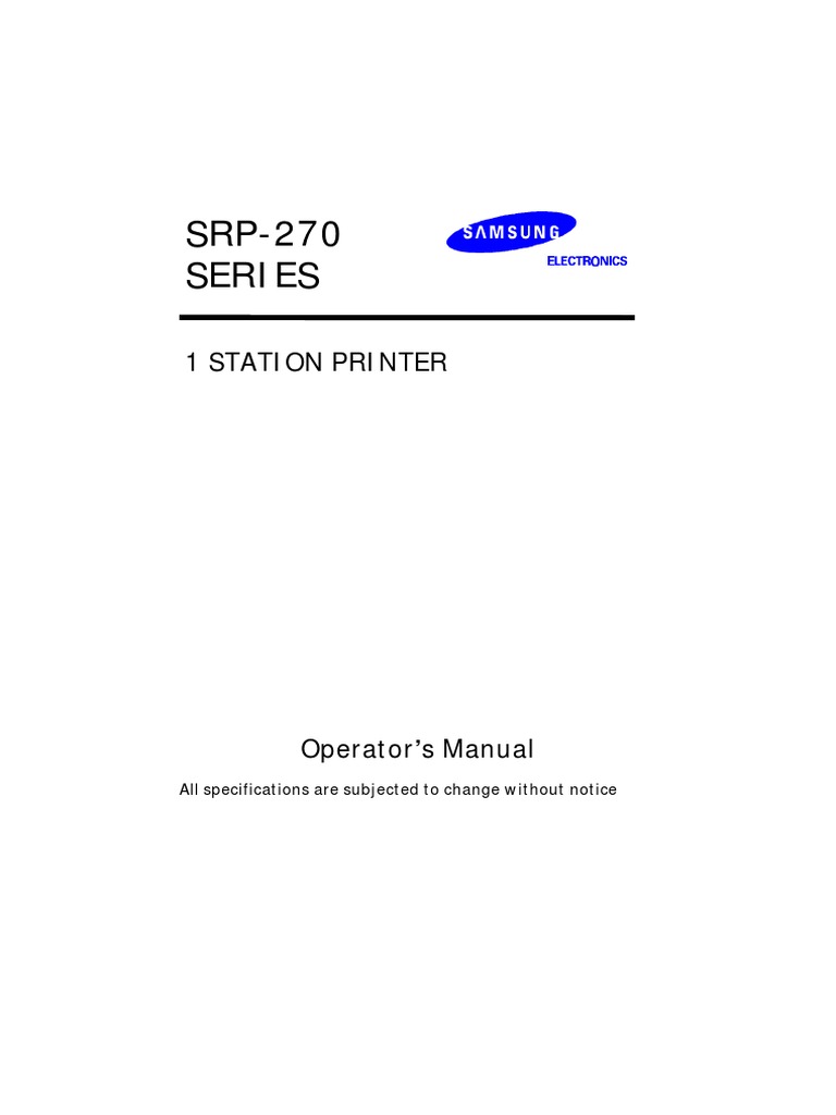 A Comprehensive Guide to Installing and Configuring the SRP-270 Series ...