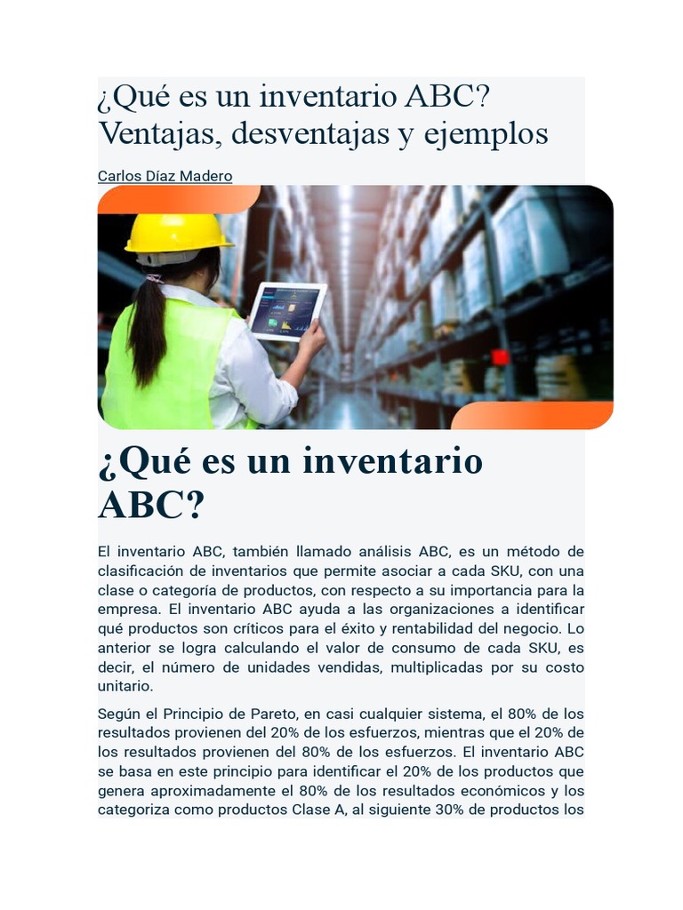 Qué Es Un Inventario ABC | PDF