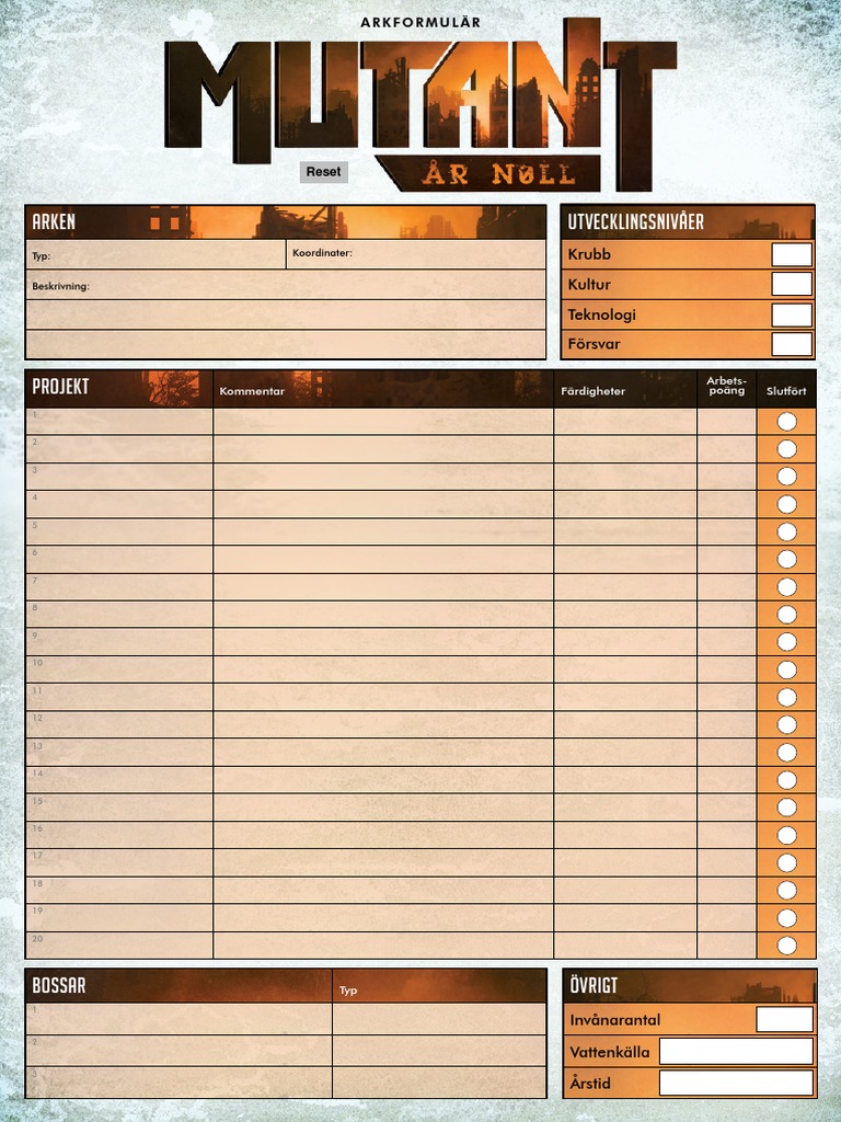 Ark Formulär (Ifyllningsbart) | PDF